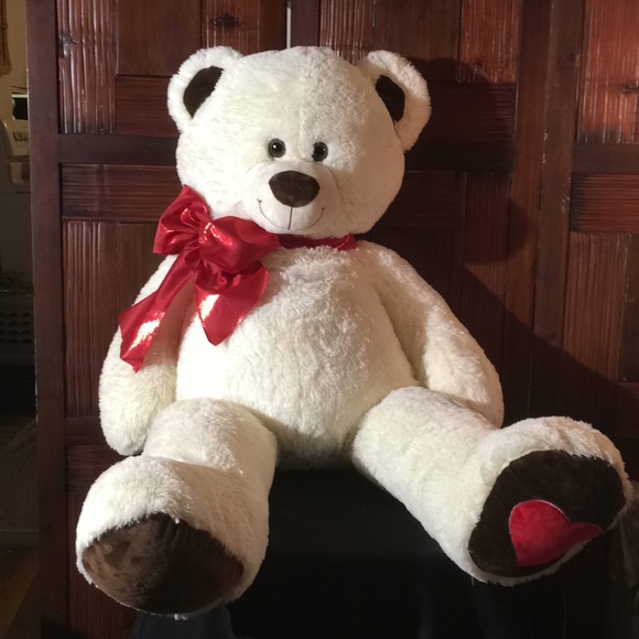 Other | White Fluff Plush Snow Bear | Poshmark